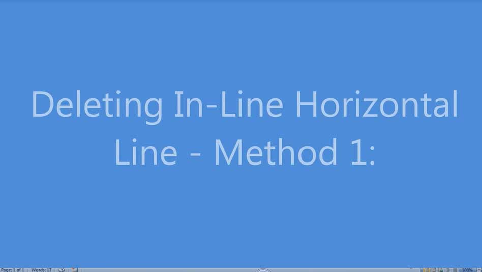 How To Delete Horizontal Line In Word 2016 Lokasincove