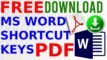 MS Word Shortcut Keys PDF - HBN Infotech
