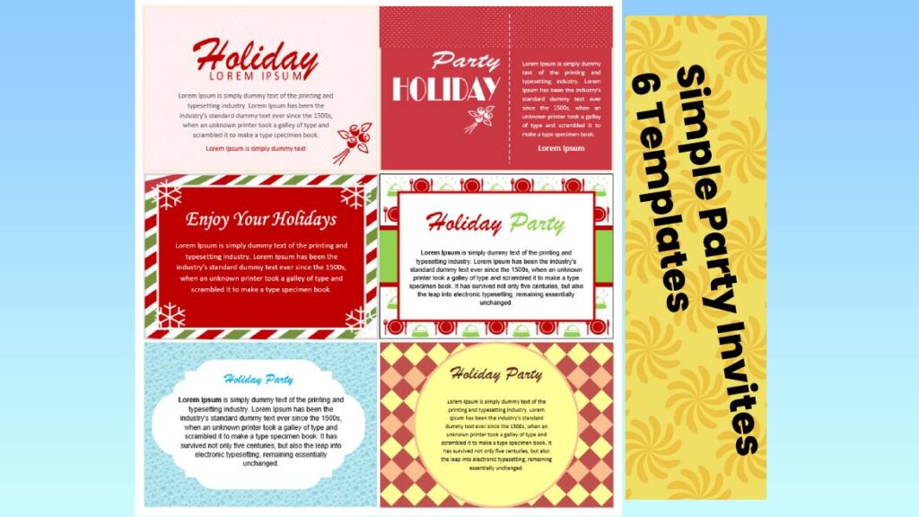 Simple Party Invitation word templates free download